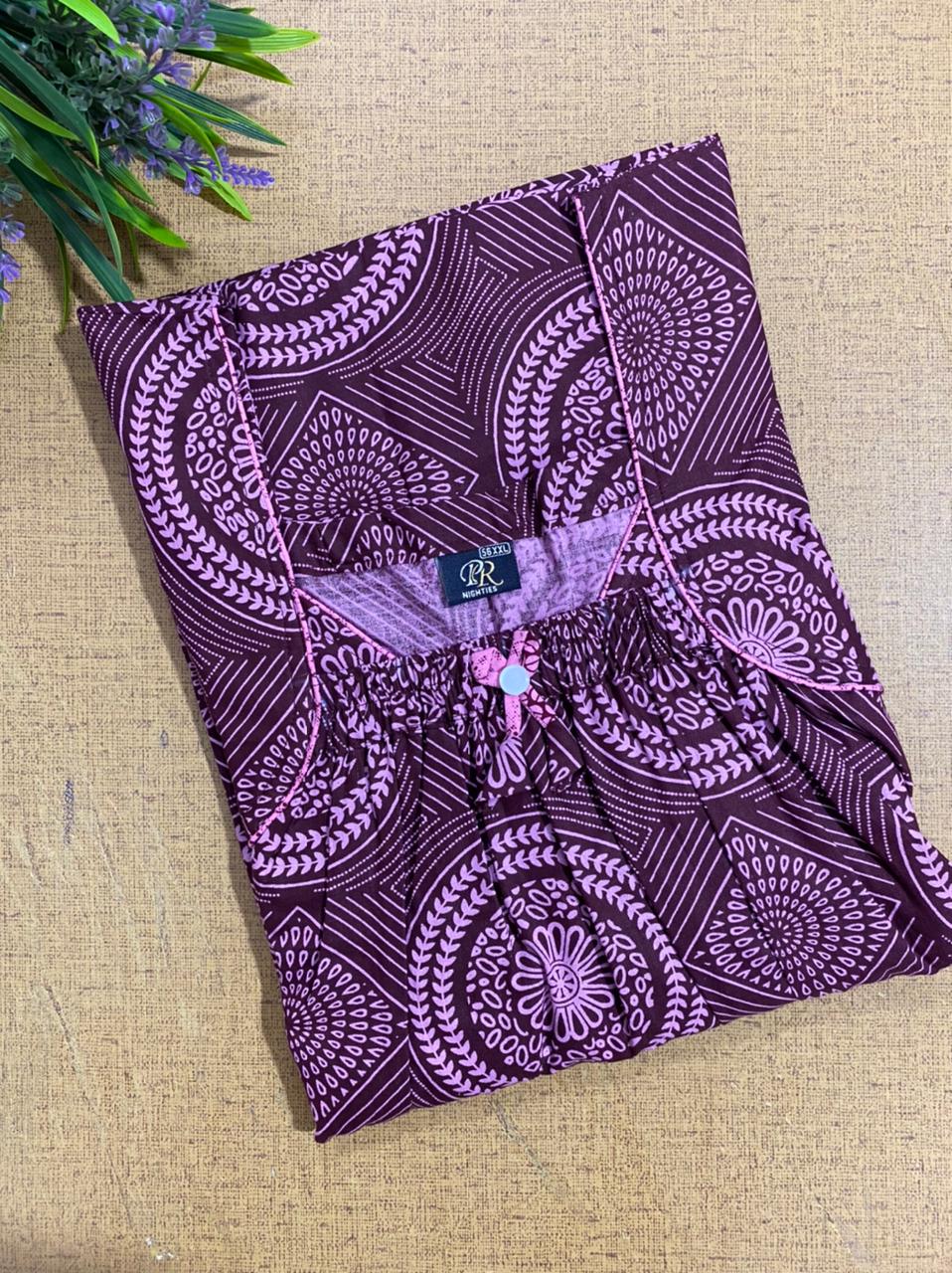 XL Front Pleated Elastic Nighty - PR Nighties