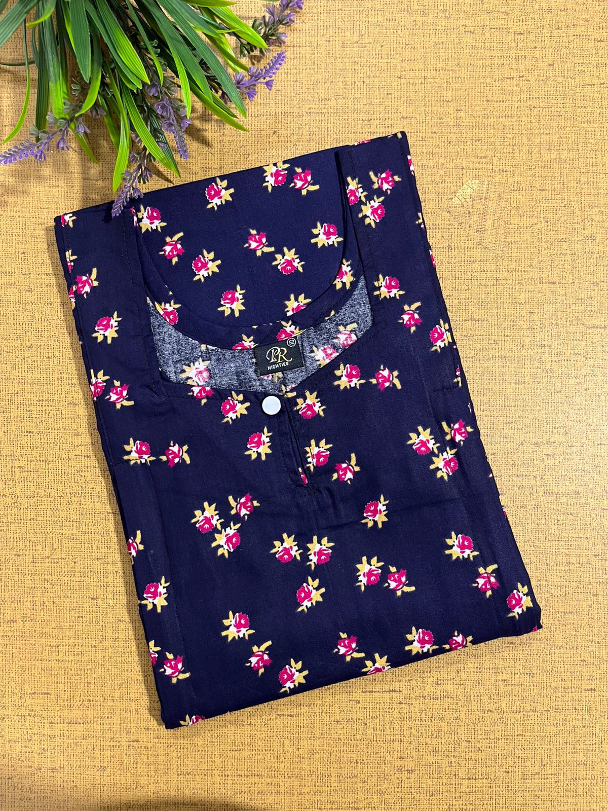 Cotton Feeding Nighty With Two Side Vertical Zip - PR Nighties
