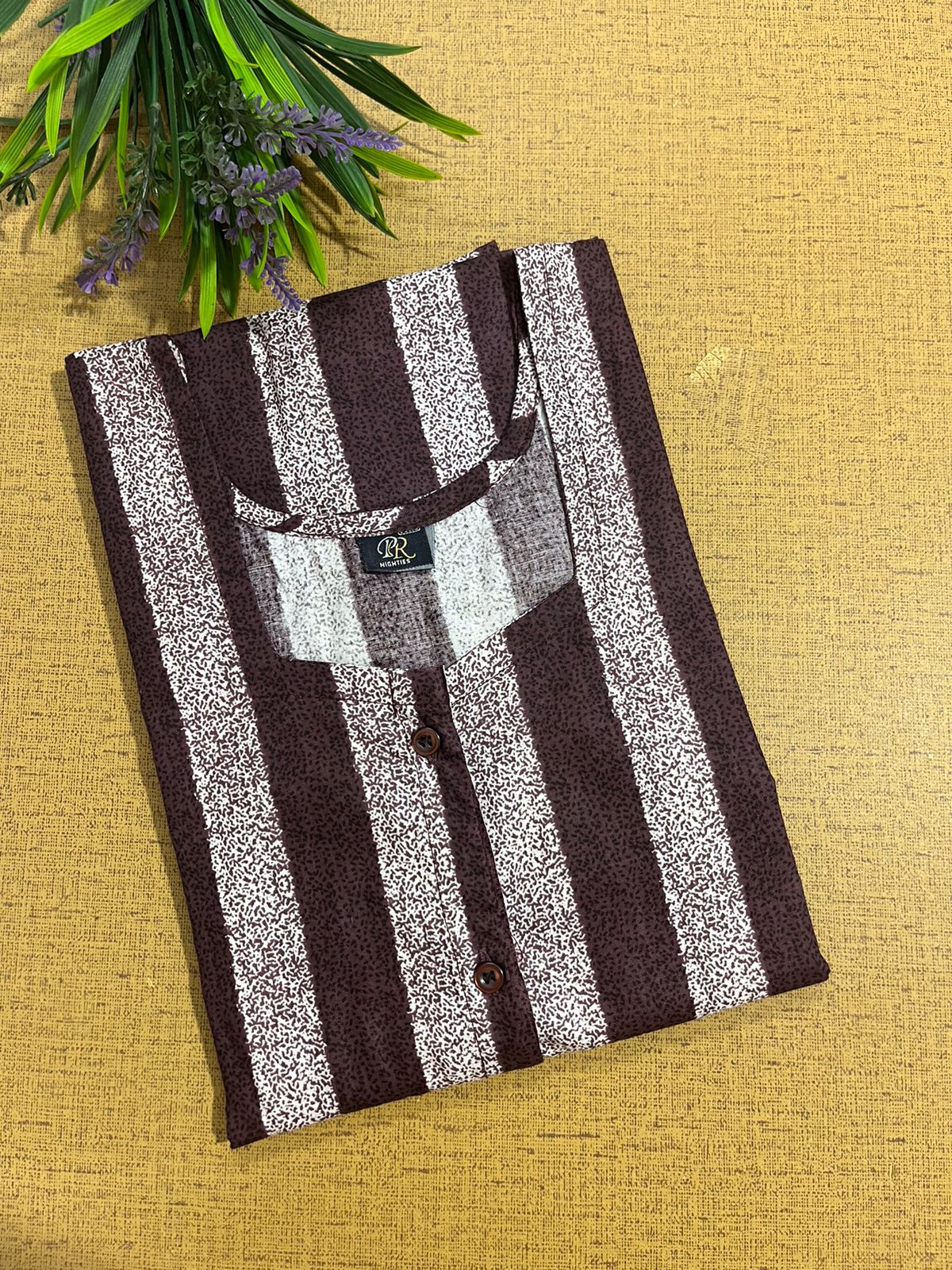 Full Button Open Cotton Nighty - PR Nighties