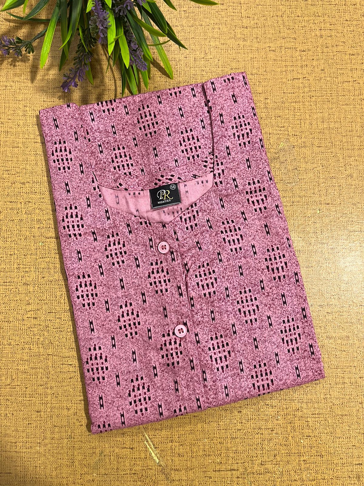 Full Button Open Cotton Nighty - PR Nighties