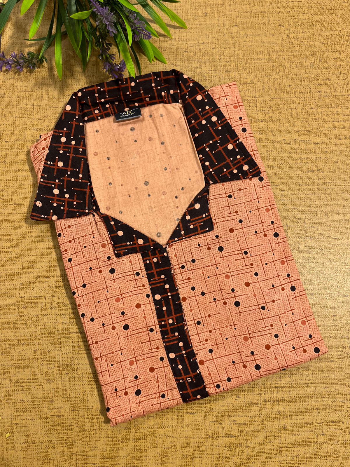 COLLAR NECK NIGHTY WITH FRONT POCKET - PR Nighties