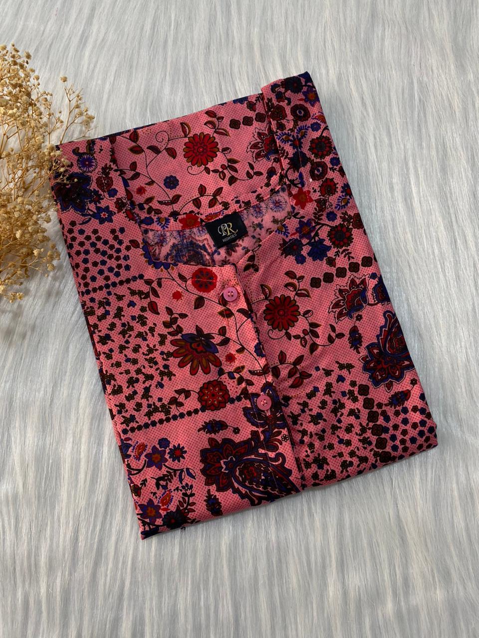 Full Button Open Cotton Nighty - PR Nighties