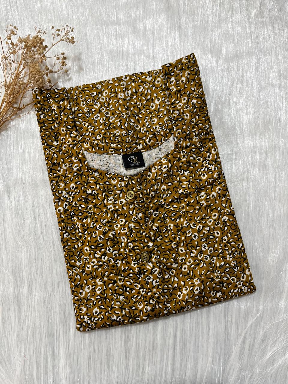 Full Button Open Cotton Nighty - PR Nighties